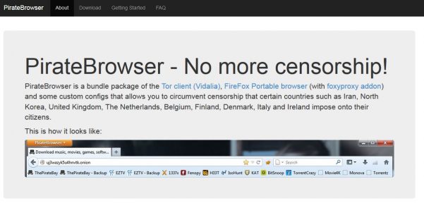 PirateBrowser From The Pirate Bay - Share Software Anonymously