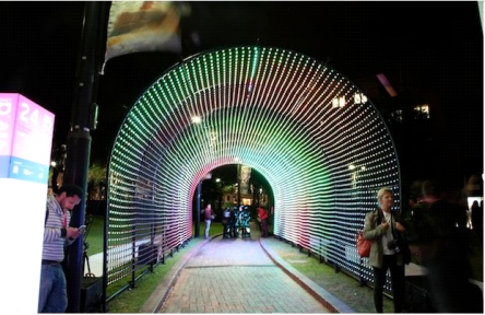 Tweets Make LED Tunnel Light Up