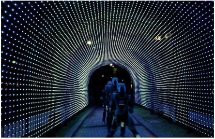 Tweets Make LED Tunnel Light Up